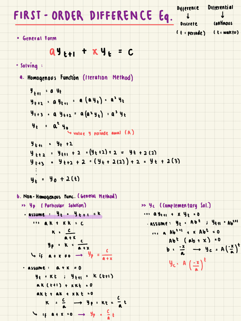 Week 10 & 11 - FODE SODE (Difference) | PDF | Applied Mathematics ...