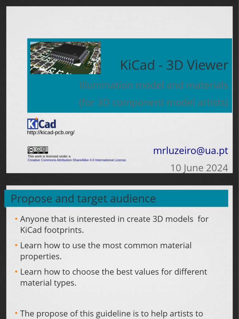 KiCad 3D-Viewer Illumination Model and Materials-MarioLuzeiro | PDF | Rgb Color Model | Optics