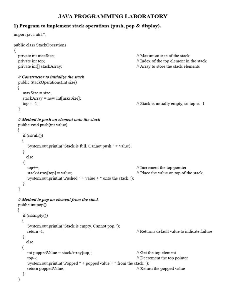 Java Programming Laboratory Pdf Queue Abstract Data Type Pointer Computer Programming 