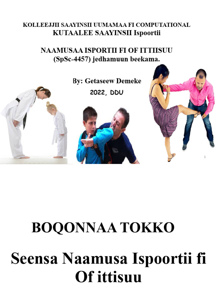 Chapter-1 (Sport Ethics & Self-Defense) | PDF