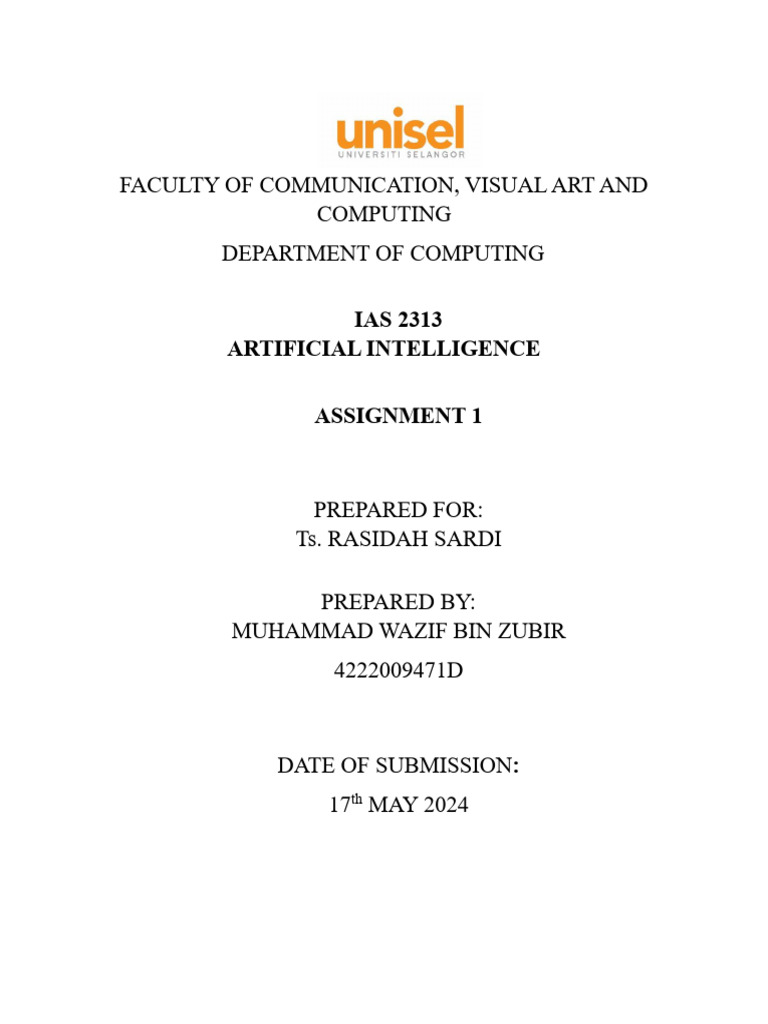Ai Assignment 1 | PDF | Logic | Mathematical Logic