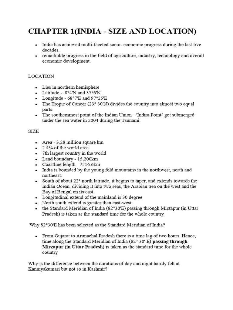 CHAPTER 1 Geo | PDF | Monsoon | Wound