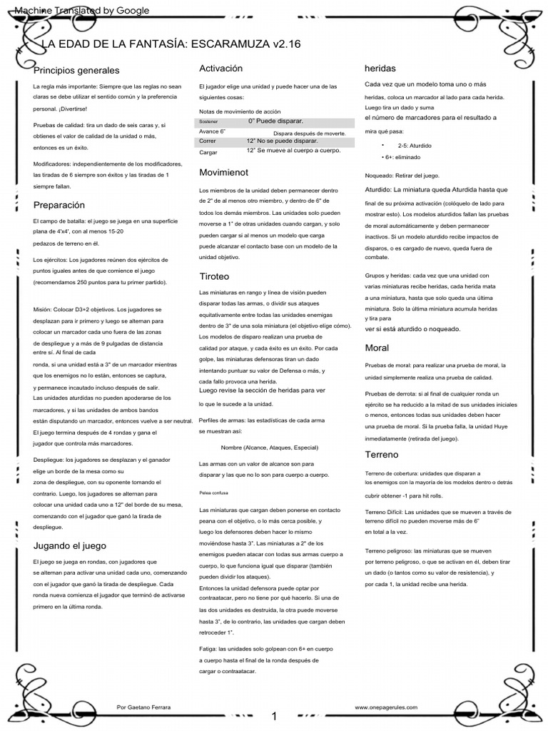 AoFS - Core Rules v2.16 | PDF | Militar