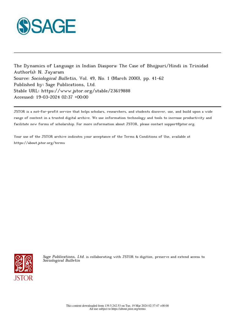 Jayaram DynamicsLanguageIndian 2000 | PDF | Linguistics