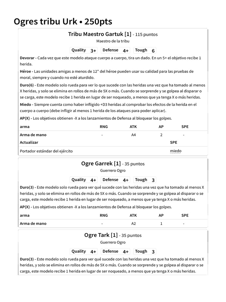 Ogros OPR Army Forge N | PDF