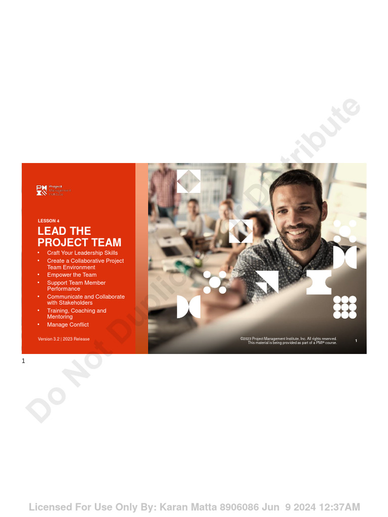 lesson4_lead_the_project | Download Free PDF | Leadership | Emotional ...