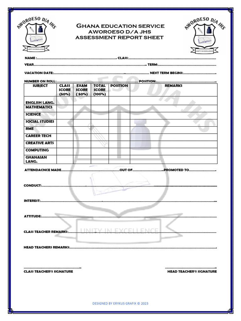 AWOROESO DA JHS REPORT | PDF