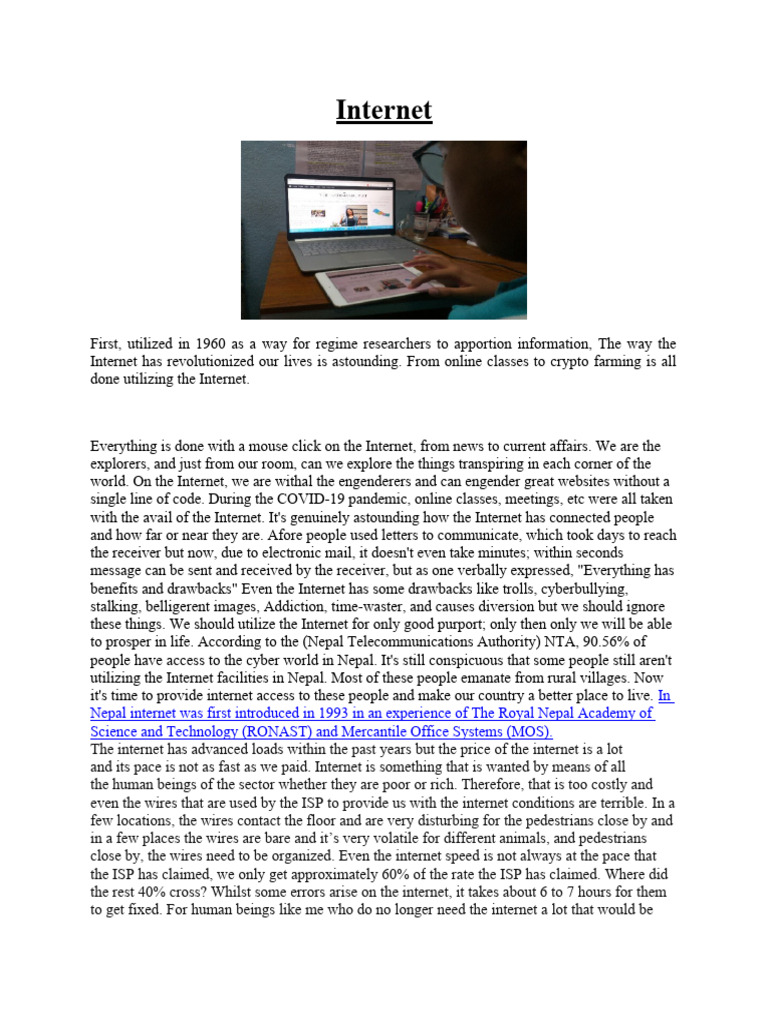 Internet Article - Pragyan Raj Pandey Millsberry School Kathmandu Grade ...