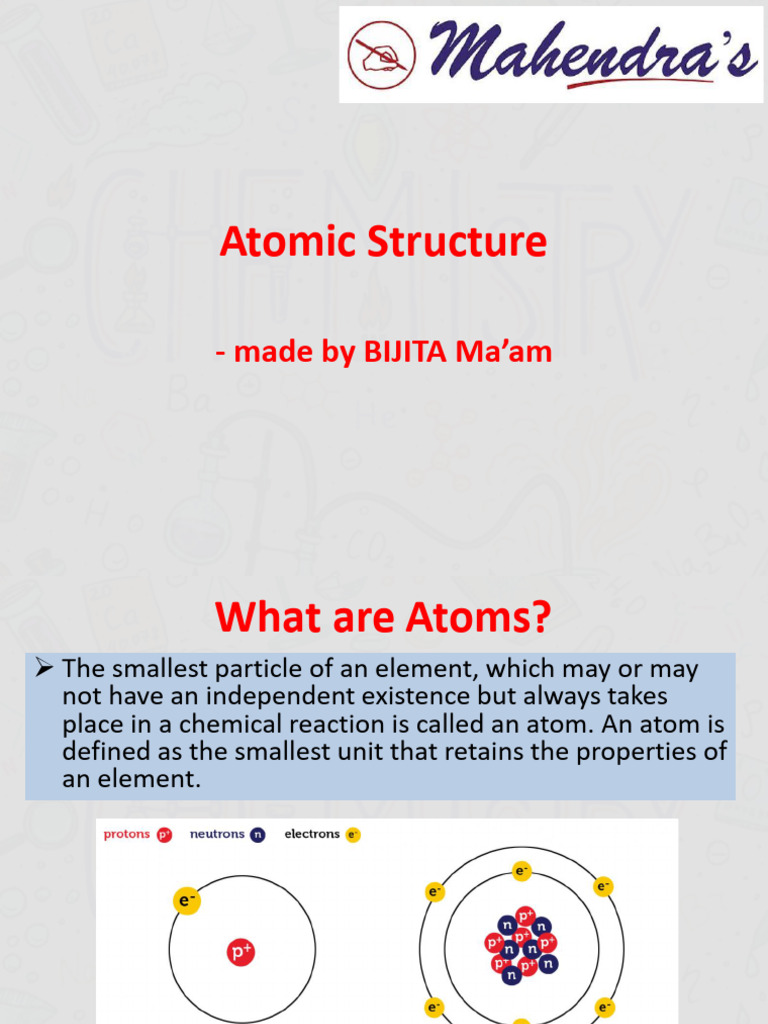 Atomic Structure | PDF | Atomic Nucleus | Atoms Atomic Structure | PDF | Atomic Nucleus | Atoms