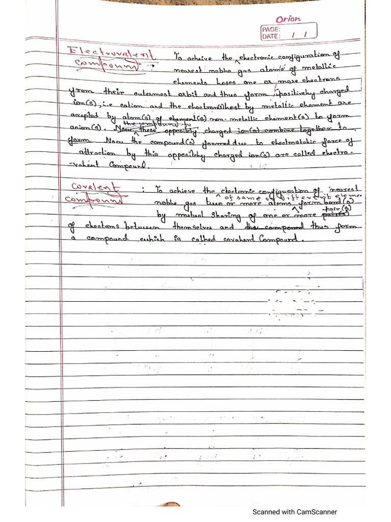 Examples and Definitions of Electrovalent & Covalent Compounds (ICSE ...