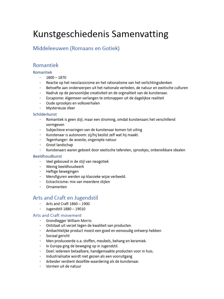 Summary Art History | PDF