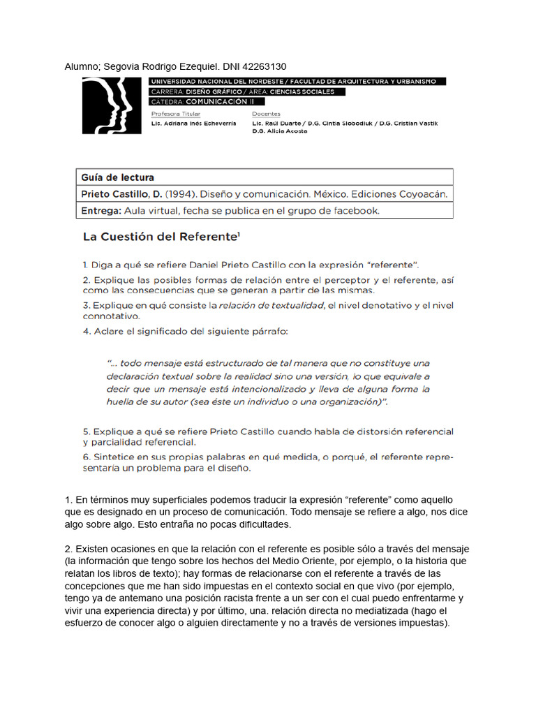 Segovia Rodrigo Ezequiel DNI 42263130 | PDF | Realidad | Connotación