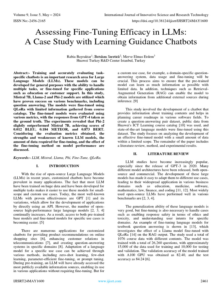 Assessing Fine-Tuning Efficacy in LLMS: A Case Study With Learning ... Assessing Fine-Tuning Efficacy in LLMS: A Case Study With Learning ...