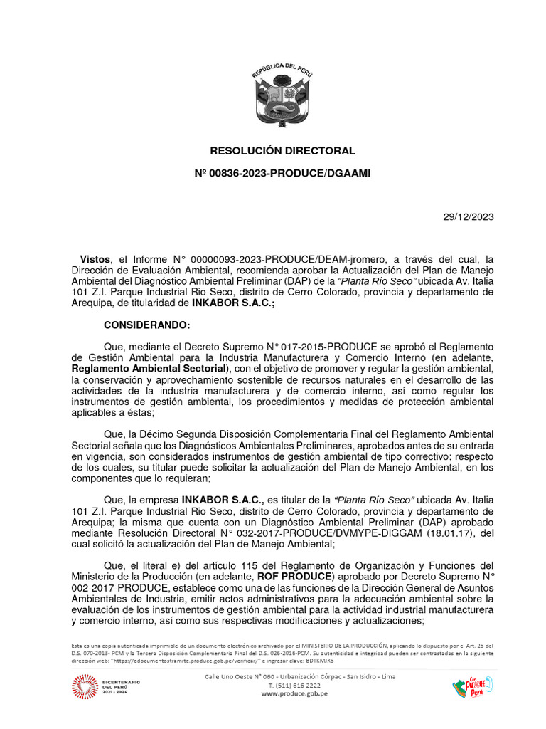 Inkabor Normativa | Descargar gratis PDF | Agua | Filtración