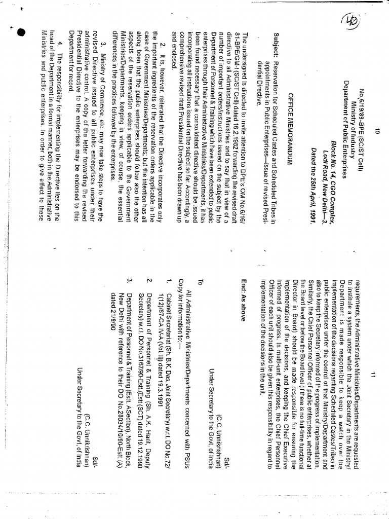 Presidential Directive 1 | PDF