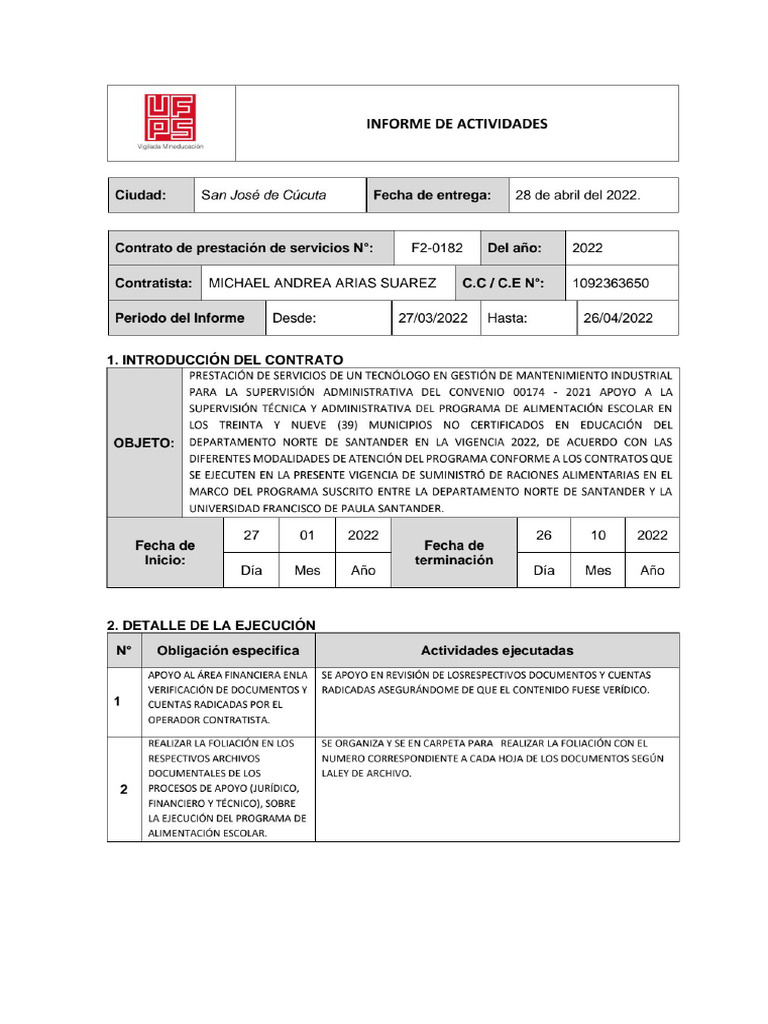 2 Formato de Actividades | PDF