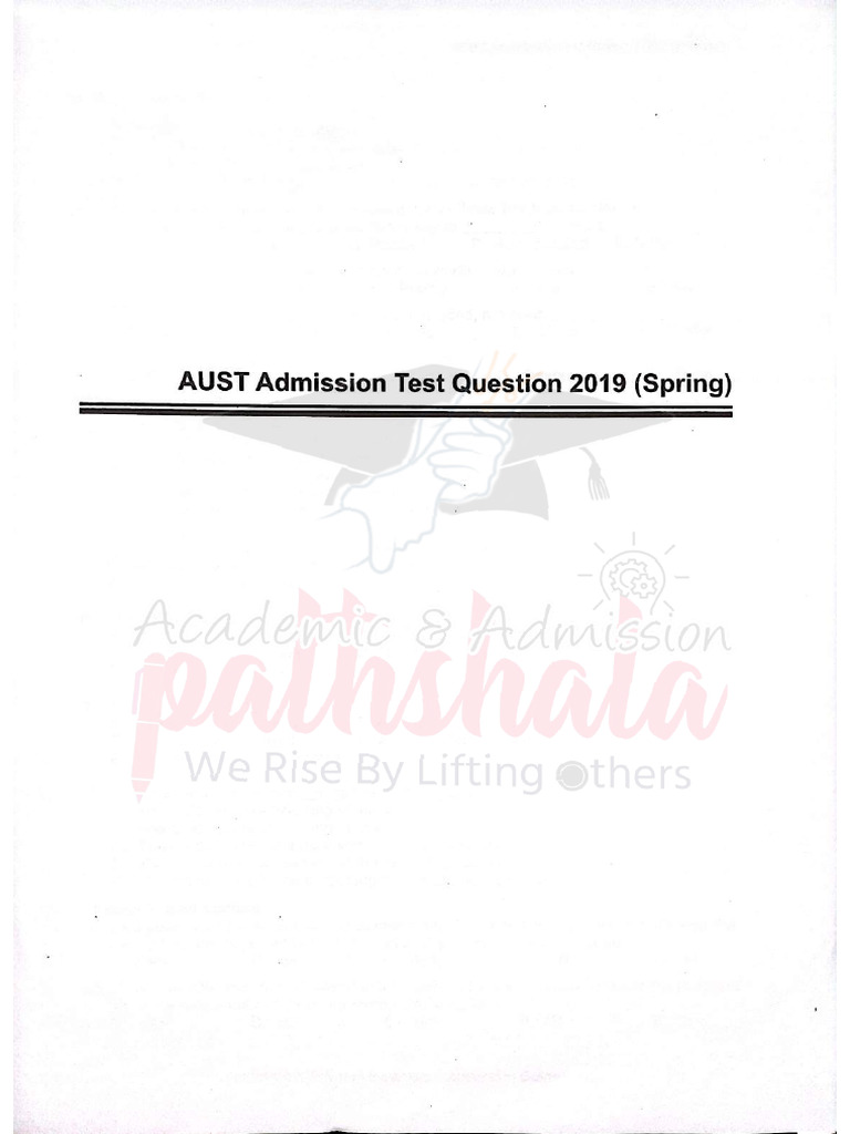 AUST 2019 (Spring) | PDF