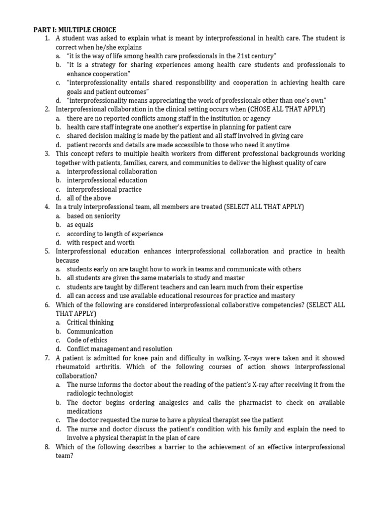 Prelim Activity 1 | Download Free PDF | Nursing | Health Care