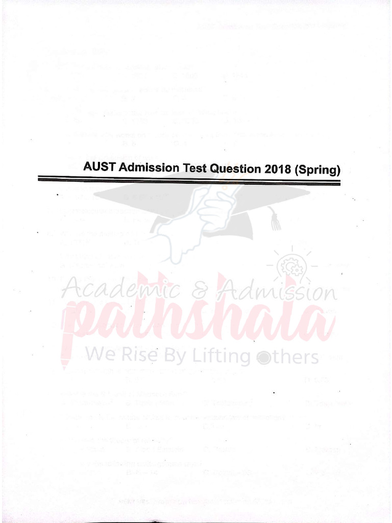 AUST 2018 (Spring) | PDF