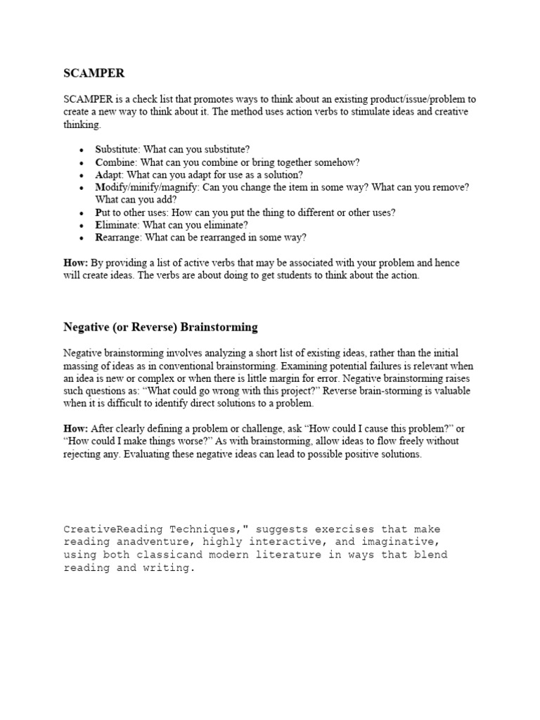 Creative Teaching Strategies | PDF