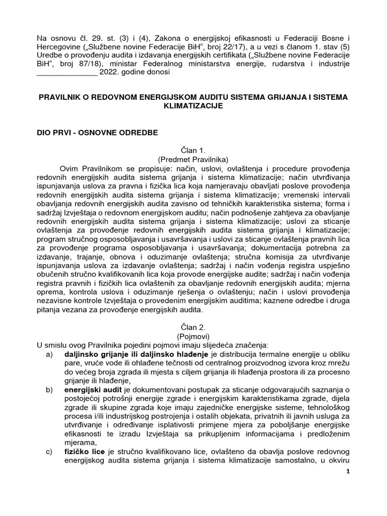 Pravilnik - Bos | PDF