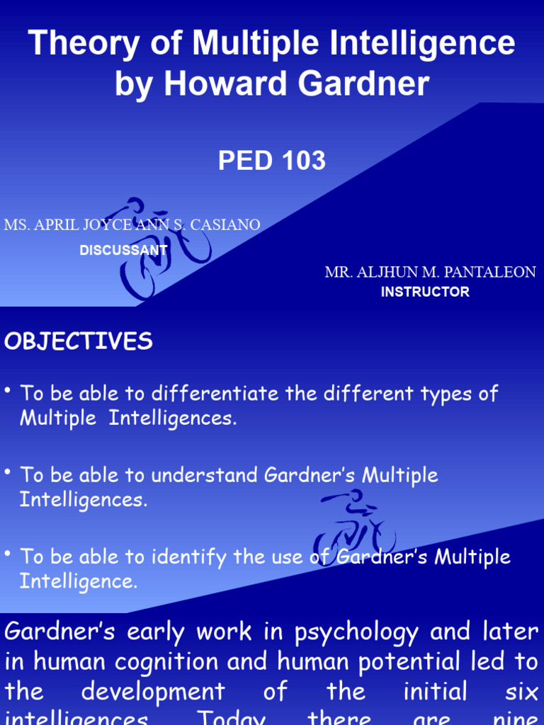 Theory of Multiple Intelligence by Howard Gardner | PDF | Intelligence ...