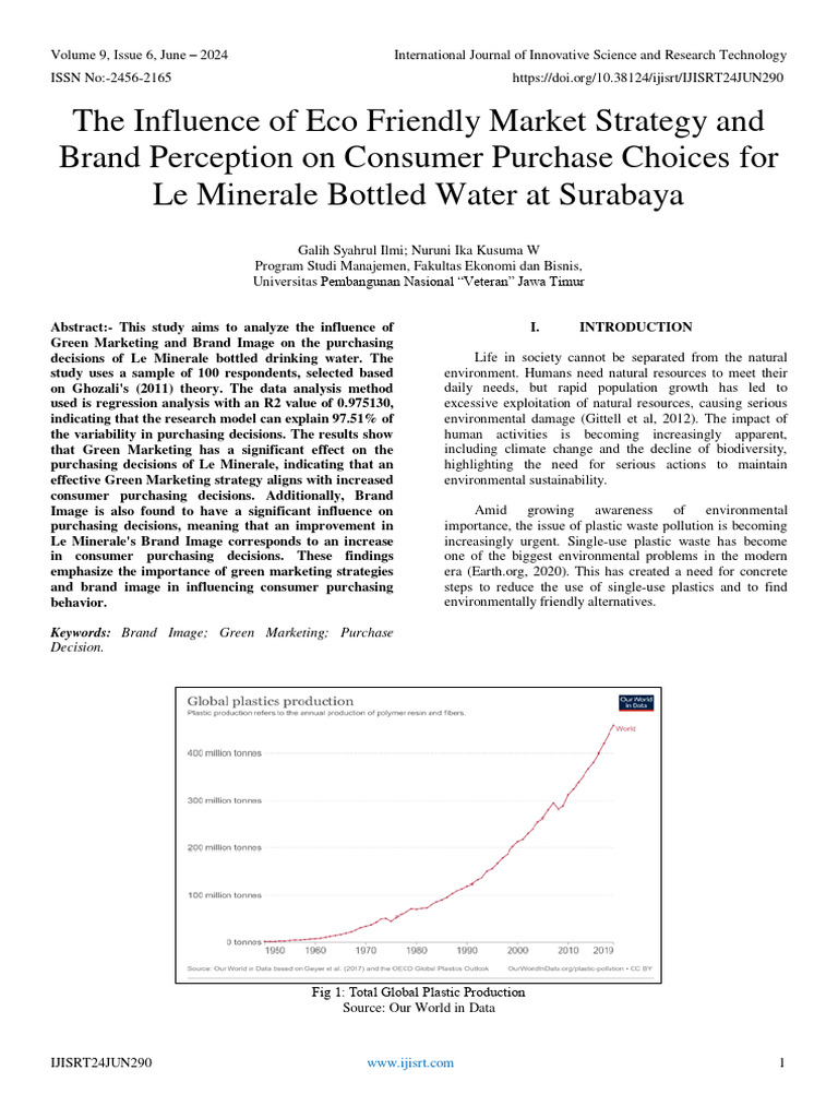 The Influence of Eco Friendly Market Strategy and Brand Perception On ...