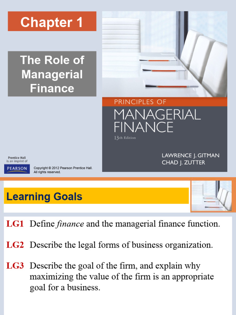 1the Role of Managerial Finance | PDF | Accountant | Accounting