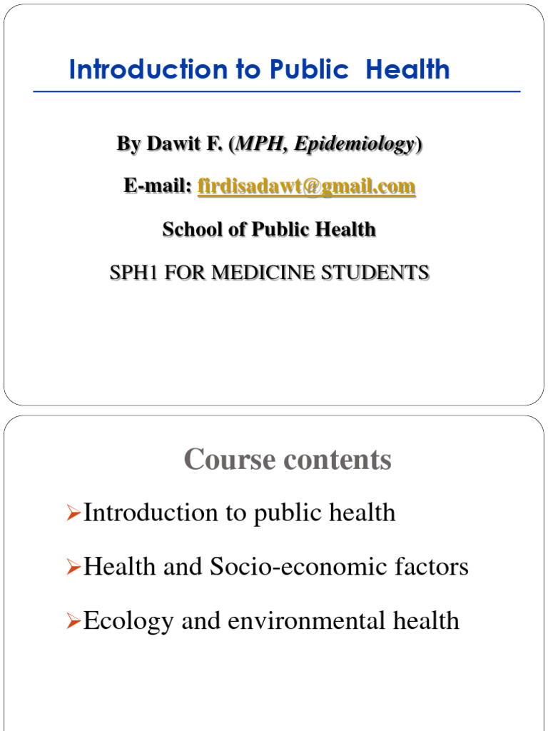 Introduction To Public Health | Download Free PDF | Health Equity ...