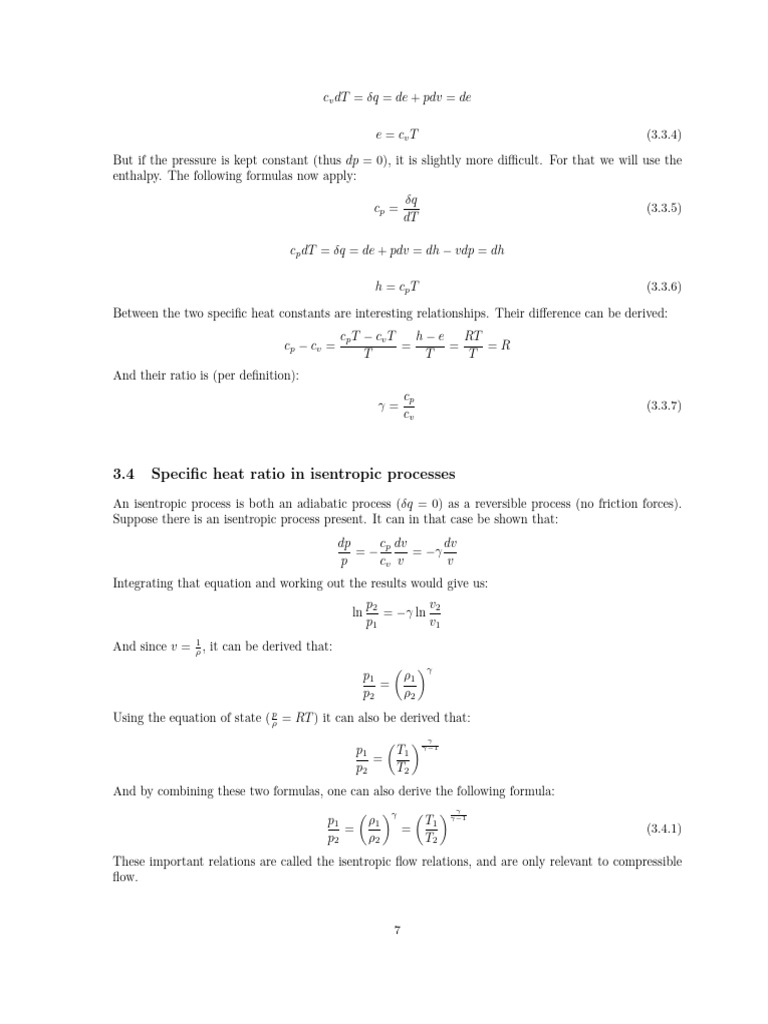 Aerodynamics Formula Part | PDF | Heat | Mechanical Engineering