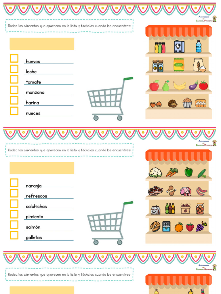 Nos Vamos de Compras Al Supermercado | PDF | Cocina, comidas y vino ...