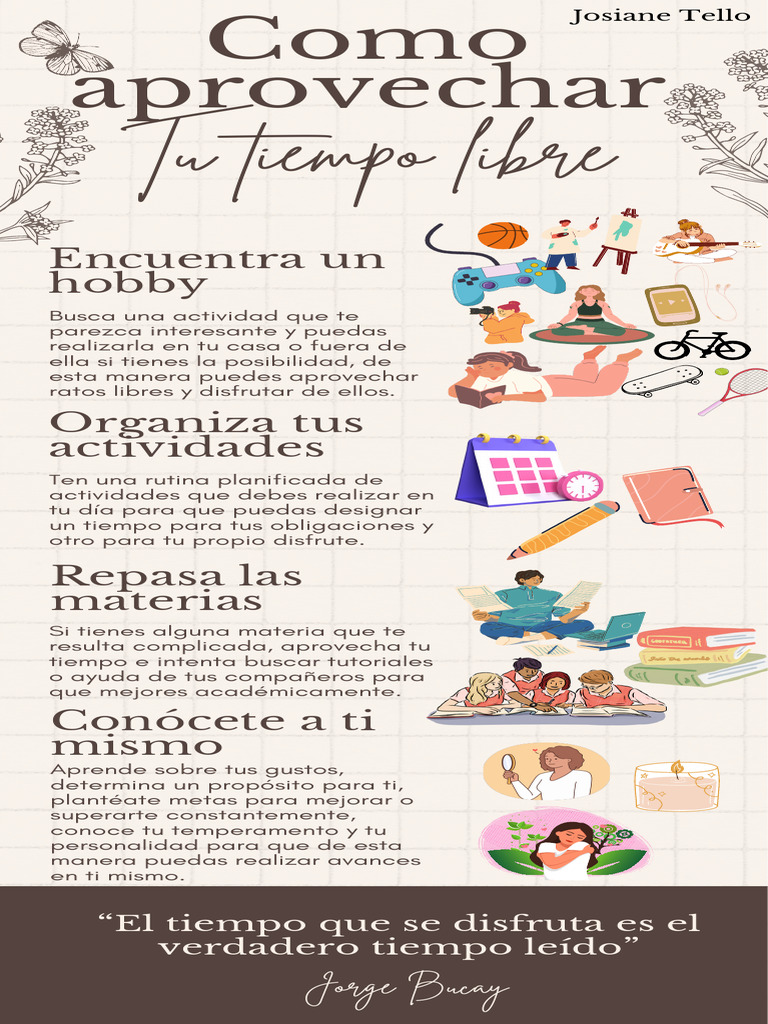 Infografia para Aprovechar Tu Tiempo Libre | PDF | Relaciones ...