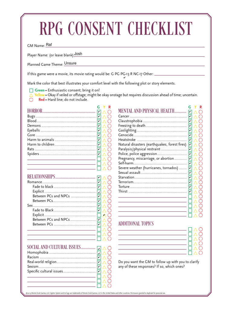 Consent-in-Gaming-Form-Fillable-Checklist-2019-09-13_2 | PDF