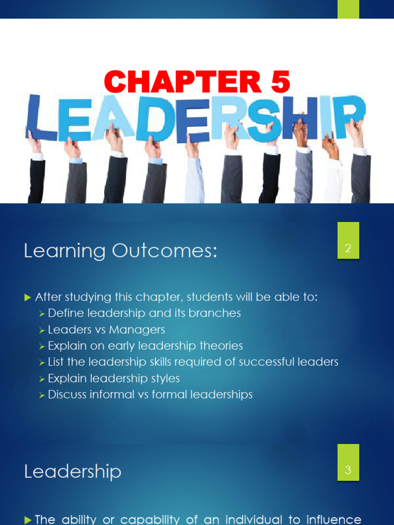 PMG013 Chapter 5-Leadership | Download Free PDF | Leadership | Social ...