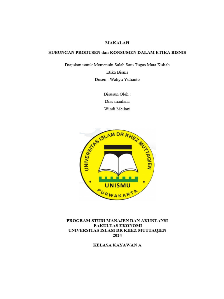 Hubungan Produsen Dan Konsumen | PDF | Bisnis