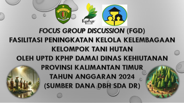Spanduk FGD Penguatan & Pendampingan KTH - TA 2024 - DBH DR | PDF