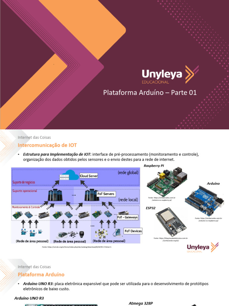 1.4.1.1 - Internet Das Coisas - Arduino - Parte 01 X | PDF | Arduino | Internet das Coisas