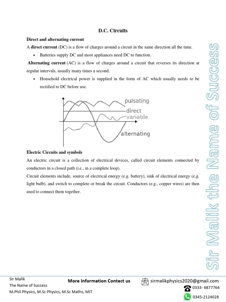 Understanding DC and AC Circuits | PDF | Series And Parallel Circuits ...