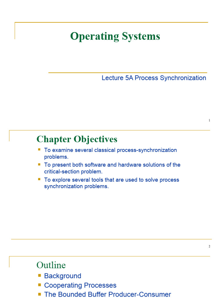 Lecture5a Synchronization Pdf Process Computing Software 4577