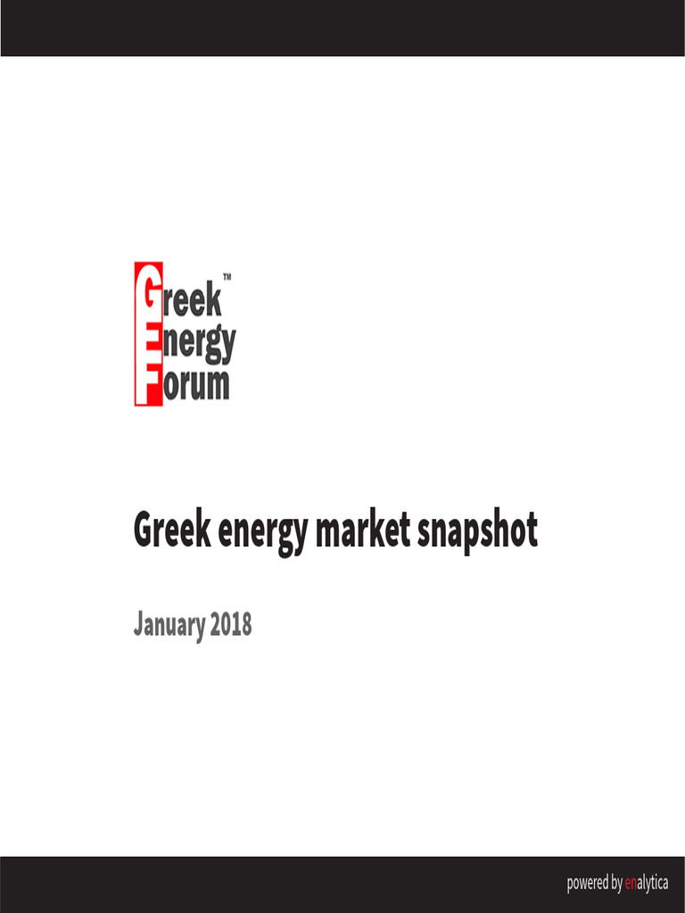 Greece Energy Market Snapshot - Jan18 | PDF | Diesel Fuel | Oil