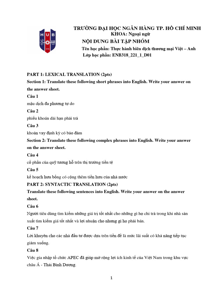 Bien Dich - Bai Tap Thuc Hanh | PDF