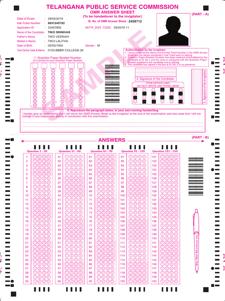 OMR Sheet Instructions | PDF
