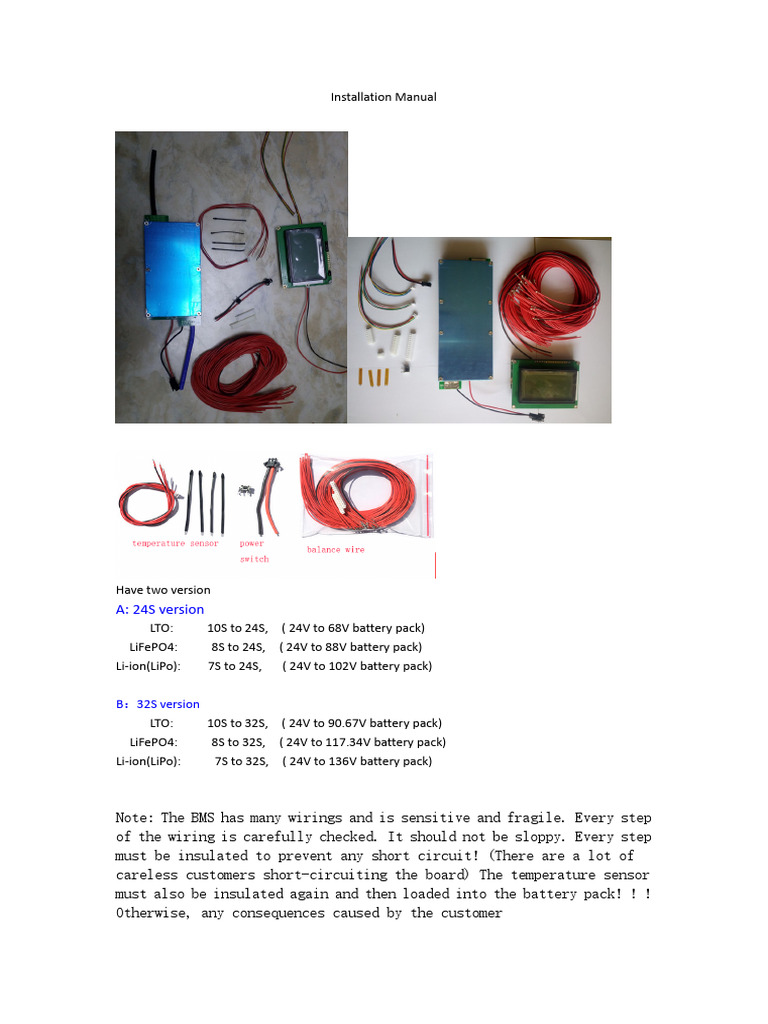 Ant Bms Installation Manual - 2021 | Download Free PDF | Electrical ...