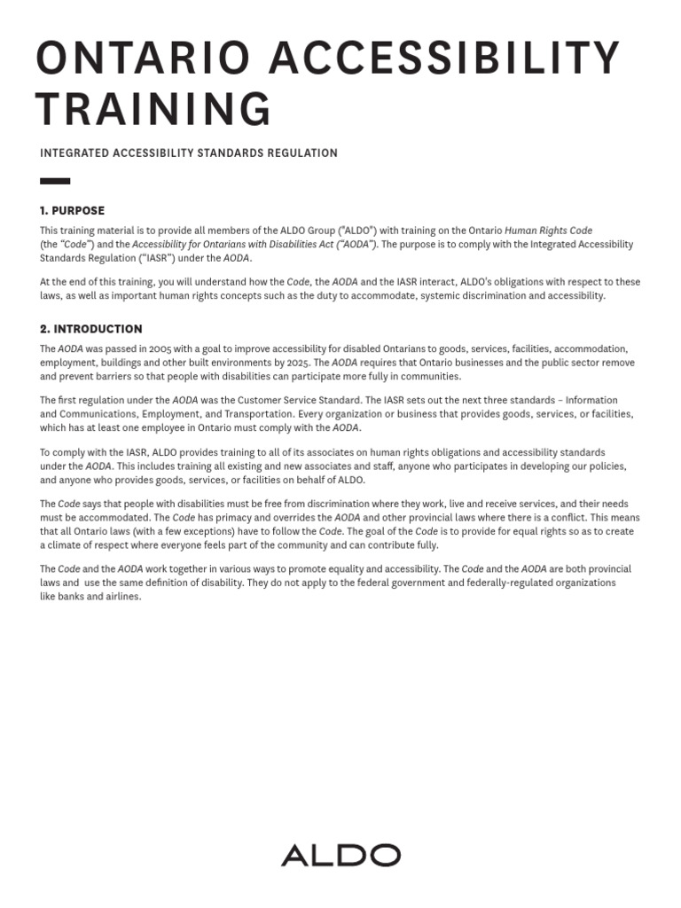 AODA Self Test | PDF | Accessibility | Disability