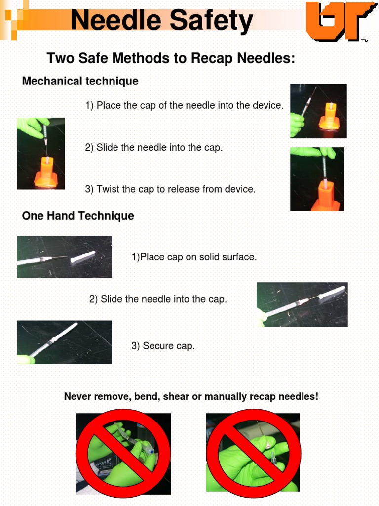 Safe Needle Recapping Techniques | PDF | Computers