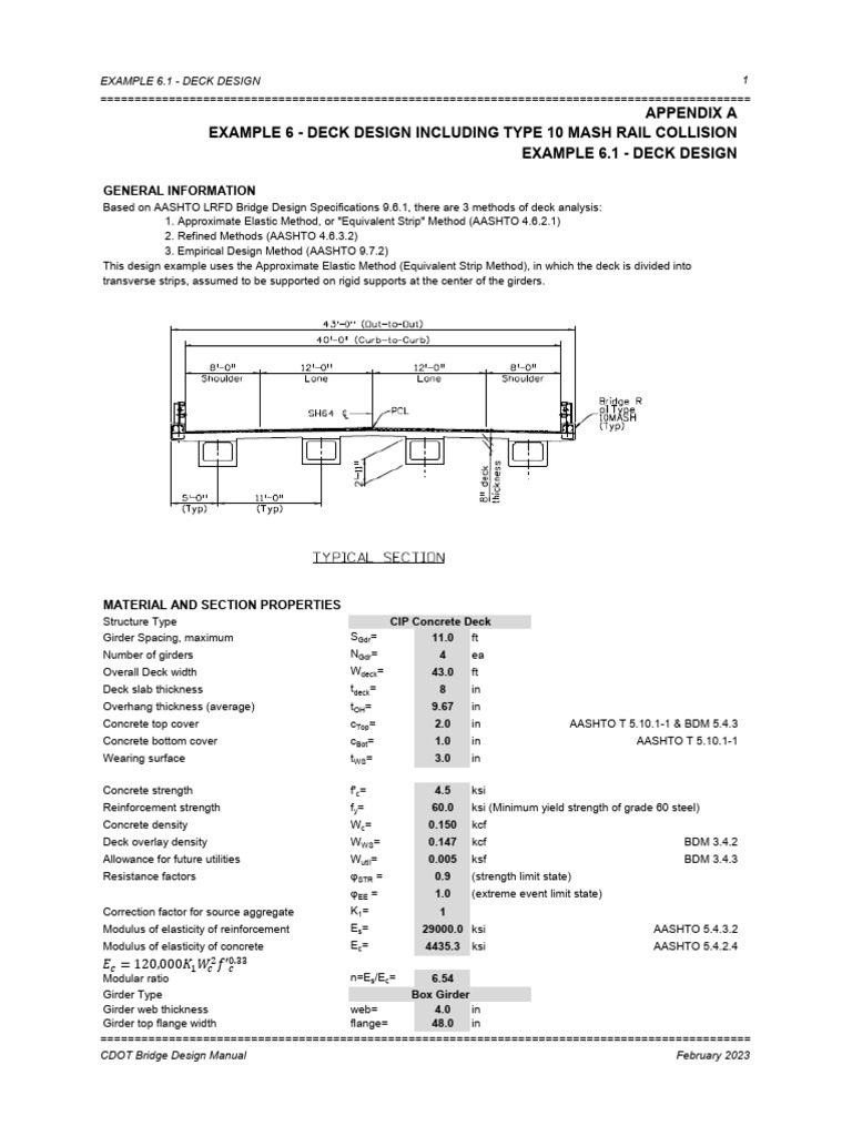 Deck Overhang Design Example | PDF | Strength Of Materials | Structural ...
