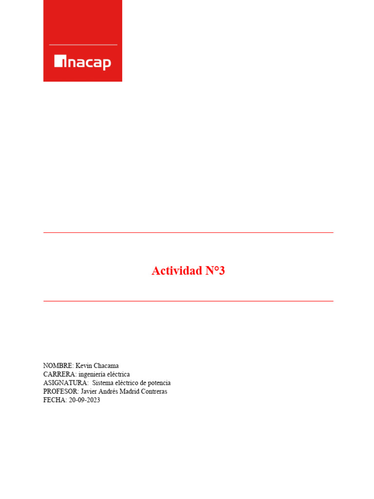 Actividad N°3 | Descargar gratis PDF | Energia electrica | voltaje