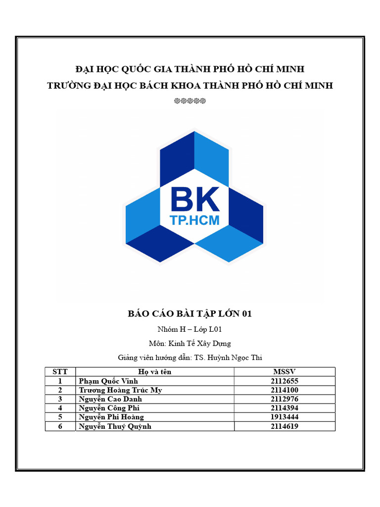 BTL 01 -Nhóm H Nguyễn Phi Hoàng 1913444 | PDF