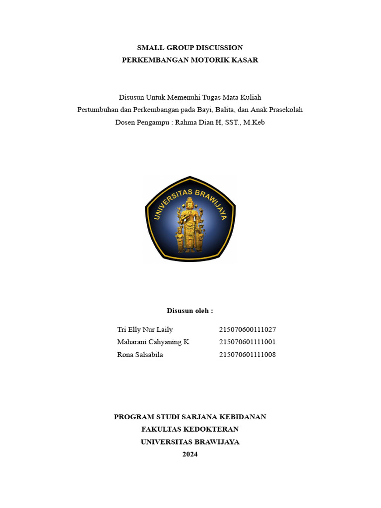 SGD PERKEMBANGAN MOTORIK KASAR (1) | PDF
