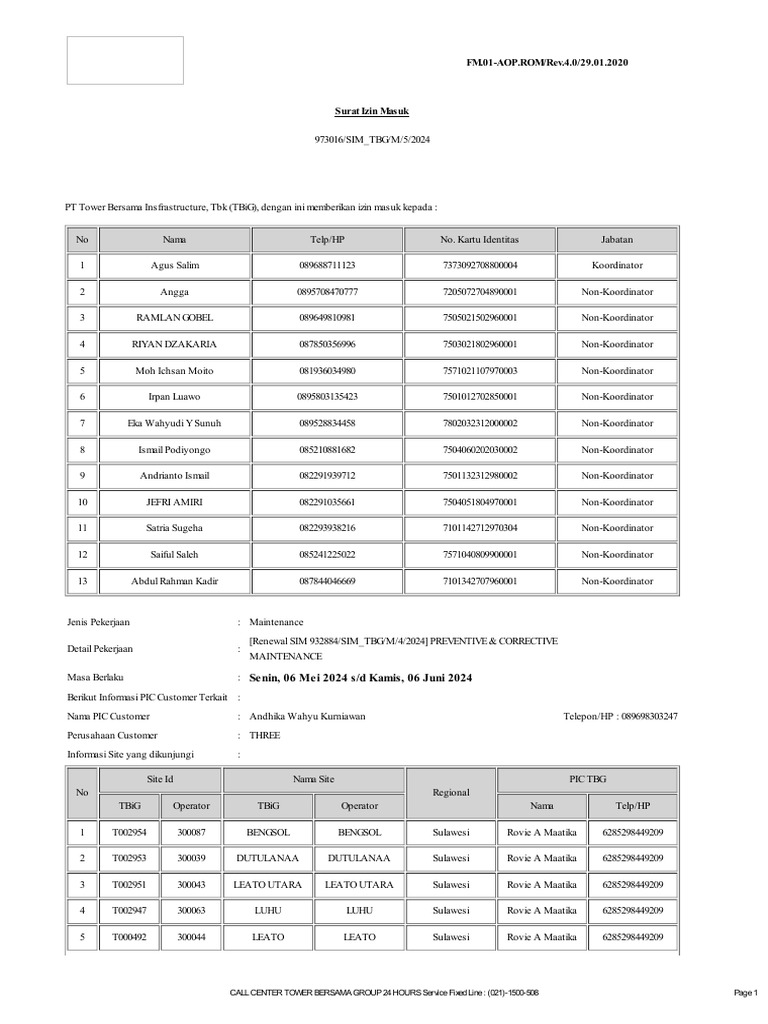 Permit H3i Gorontalo - Marisa | PDF